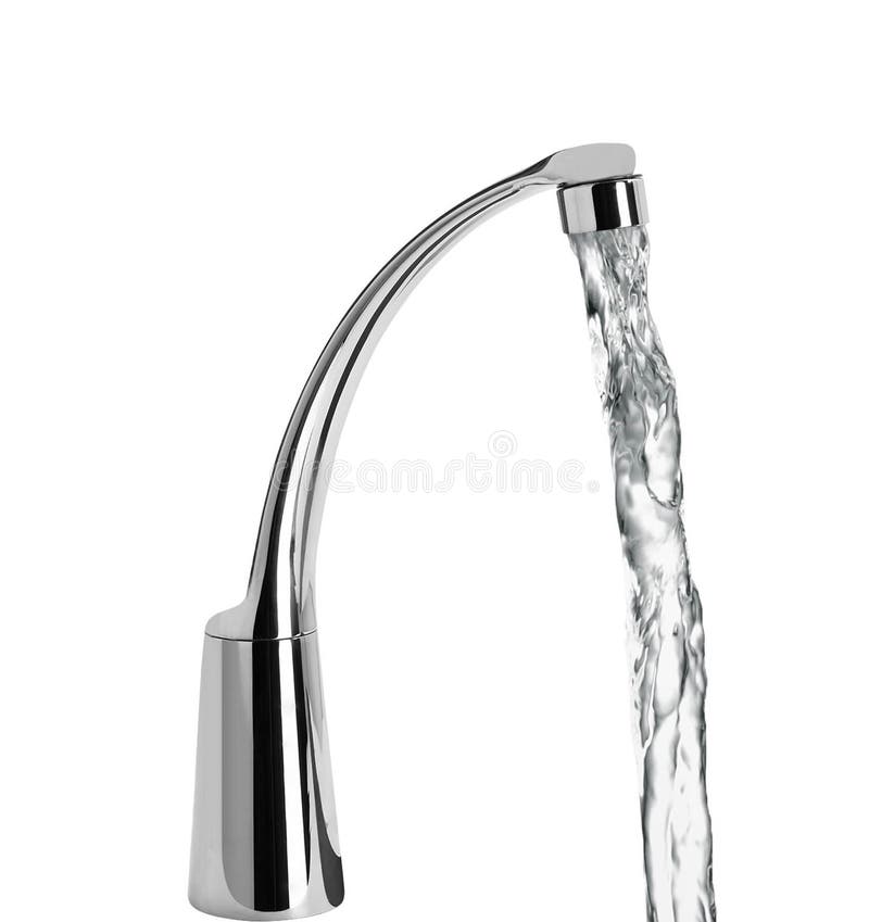 Closeup of Water-supply Faucet Isolated Stock Image - Image of object ...