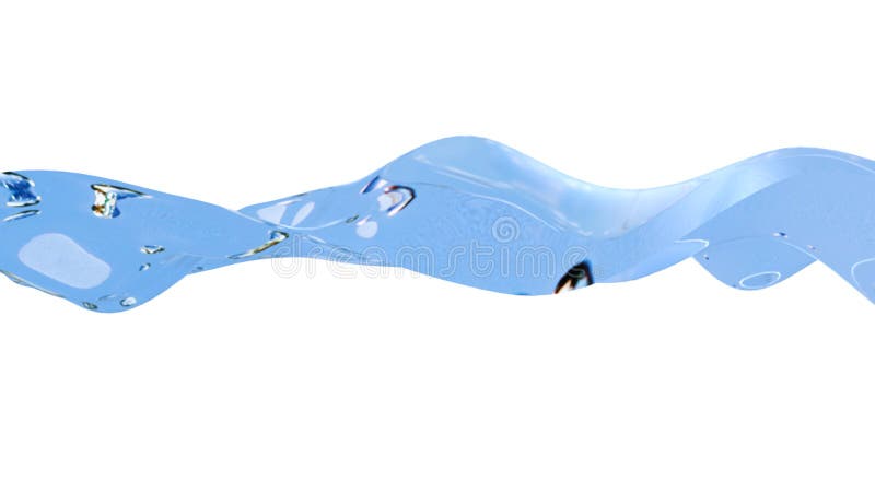 Closeup of Water Waves Isolated on White, 3D Rendering Stock ...