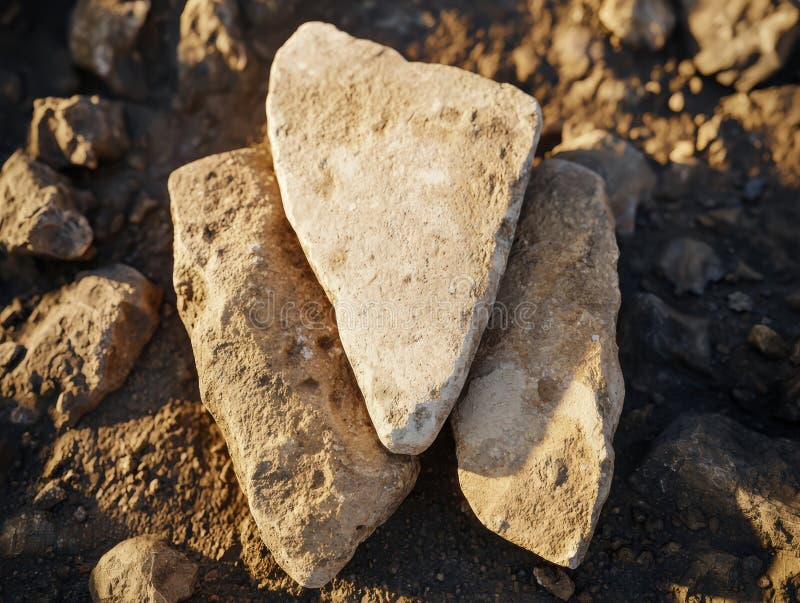 Closeup of Weathered Stones on the Ground Stock Illustration ...