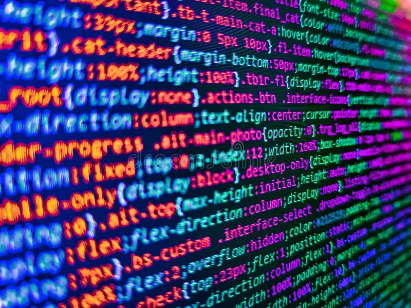 Developer Working on Websites Codes in Office. Stock Photo - Image of ...