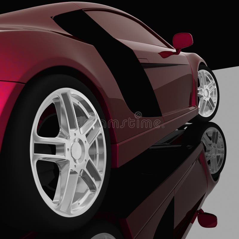 Closeup of Wheels of Machine Stock Illustration - Illustration of ...
