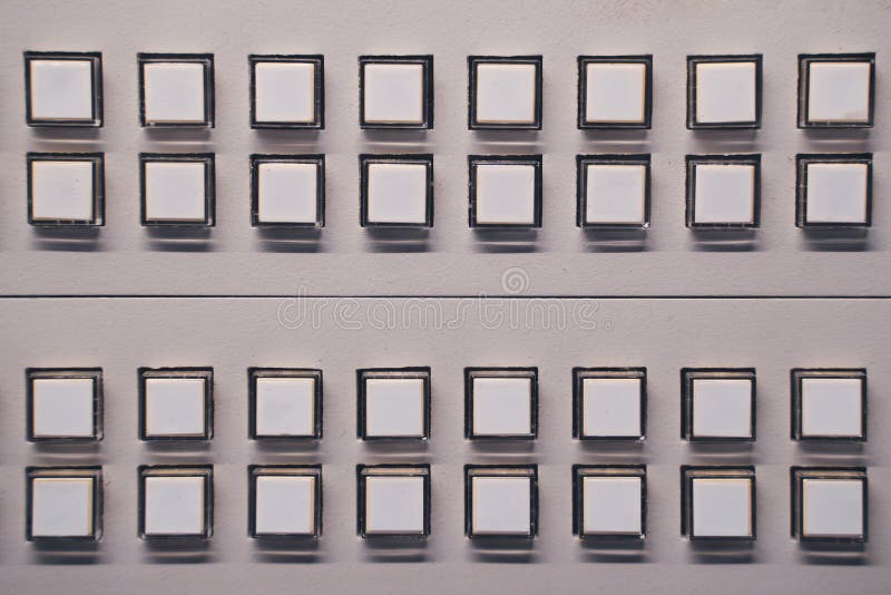 Closeup of White Buttons Arranged in Rows Stock Image - Image of order ...