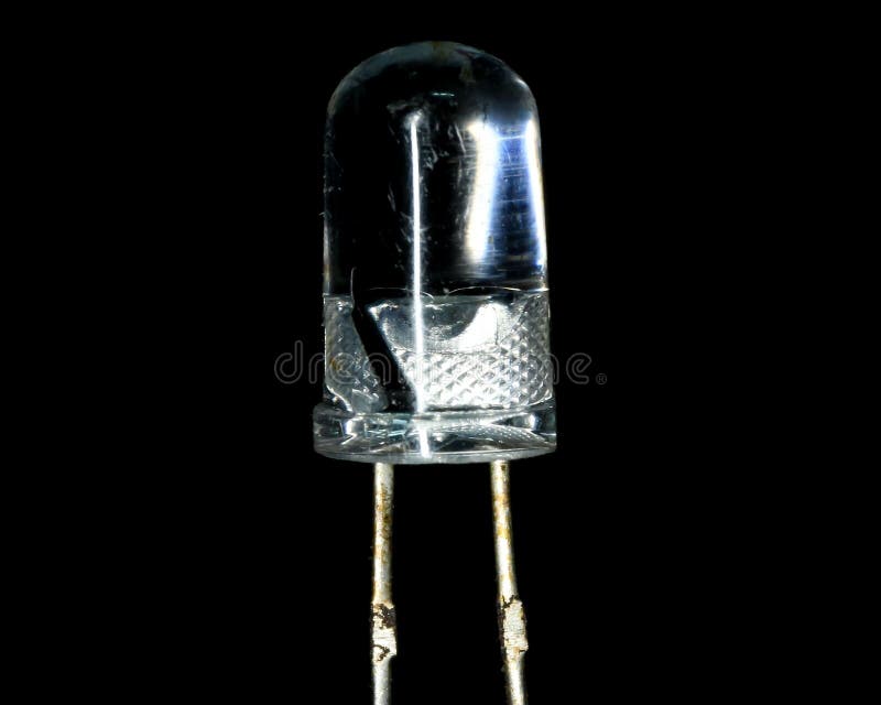 Closeup White Diode Lightbulb in Dark Room Stock Photo - Image of ...