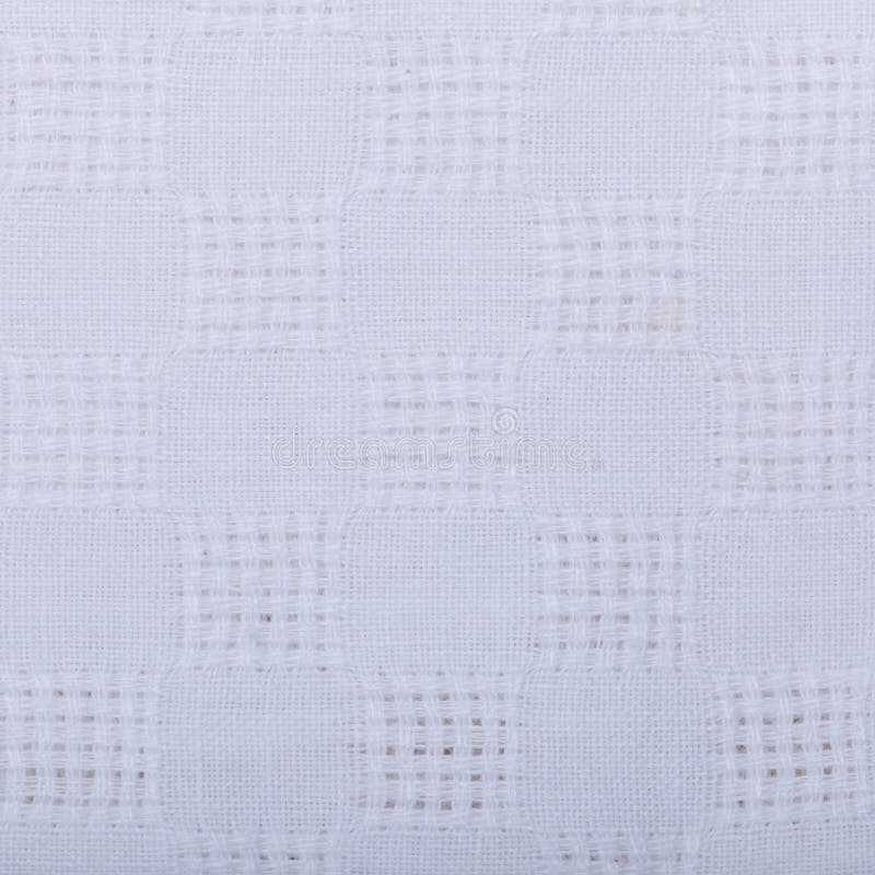 Closeup White Fabric Textile Background Texture Pattern Square Format ...