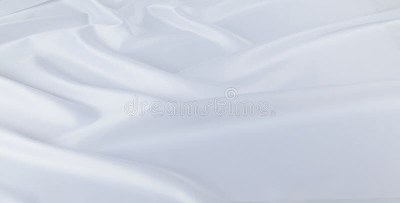 Closeup of White Folded Silk Fabric. Stock Image - Image of material ...