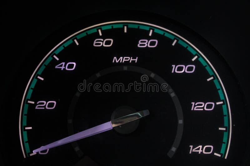 Speedometer at 0mph stock photo. Image of vehicle, odometer - 130808430
