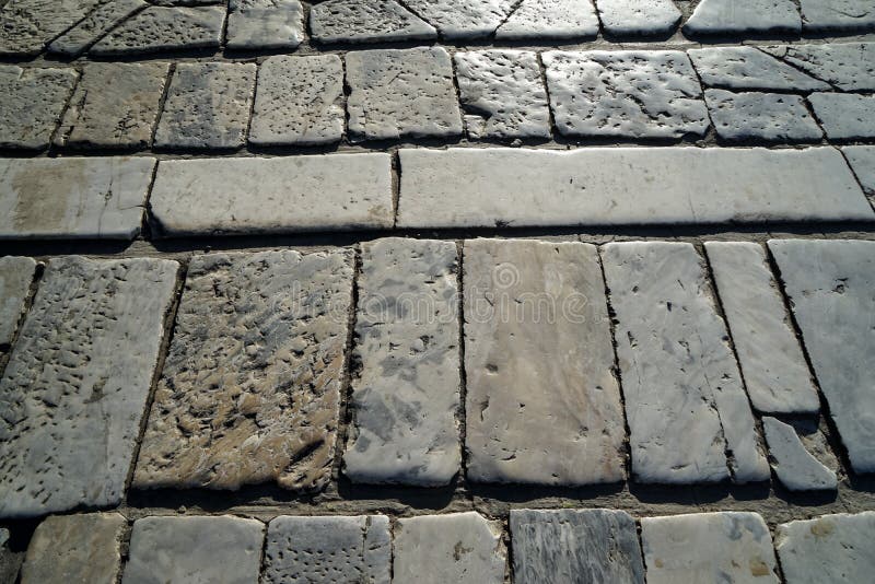 Closeup White and Grey Color Brick Marble Stone Texture Outdoor ...