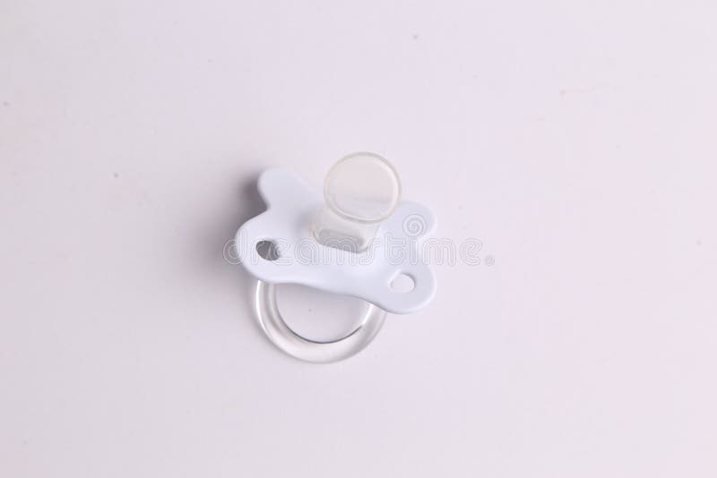 Closeup of a White Pacifier Isolated on a White Background Stock Photo ...