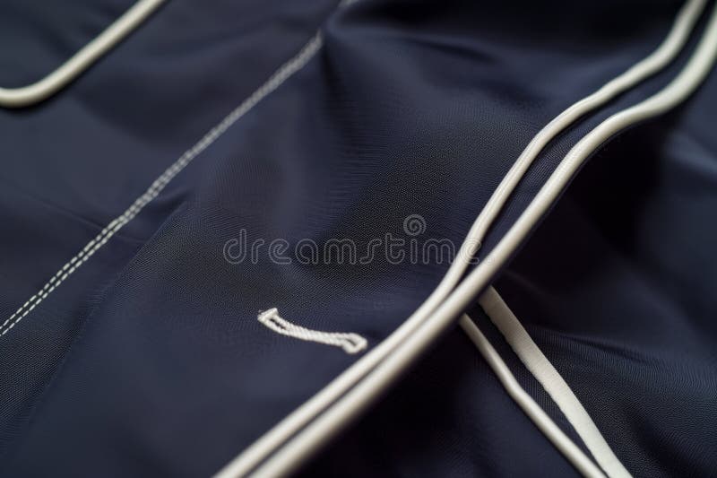 Closeup of White Piping Seam on a Navy Blue Blazer Stock Photo - Image ...