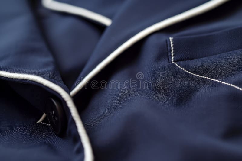 Closeup of White Piping Seam on a Navy Blue Blazer Stock Photo - Image ...