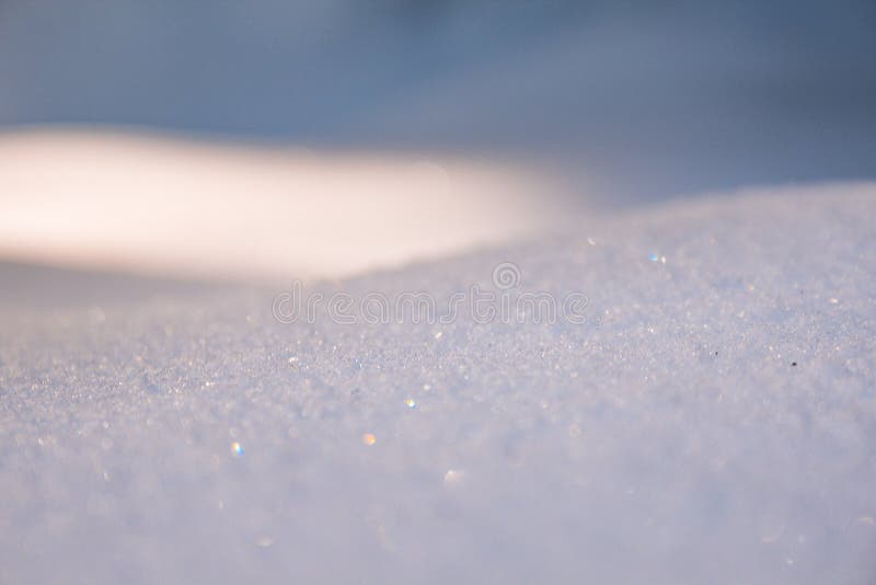 Closeup of White Snow on the Ground Stock Photo - Image of crystal ...