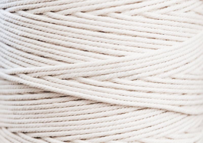 Closeup of a White String Rope on a White Background, Perfect for ...