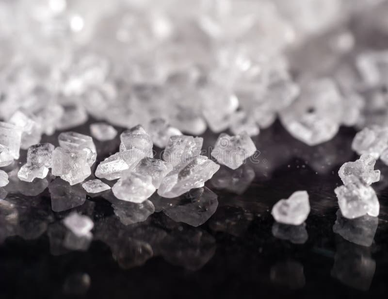 Closeup of White Sugar Crystals Stock Photo - Image of background ...