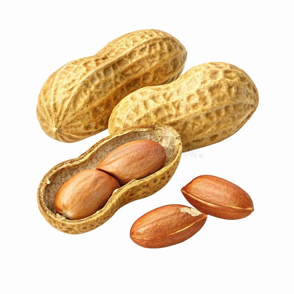 Closeup of Whole Peanuts in Shell and Open Shell with Roasted Peanut ...