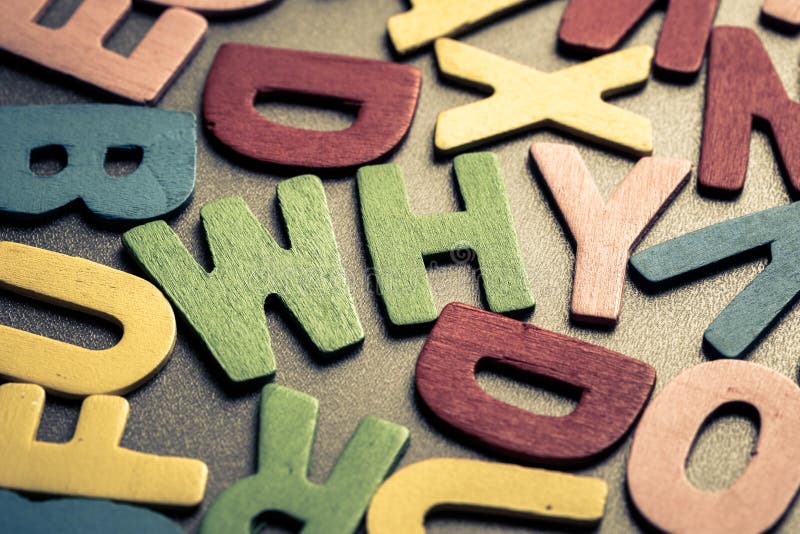 WHY stock photo. Image of problem, metaphor, scattered - 102210558