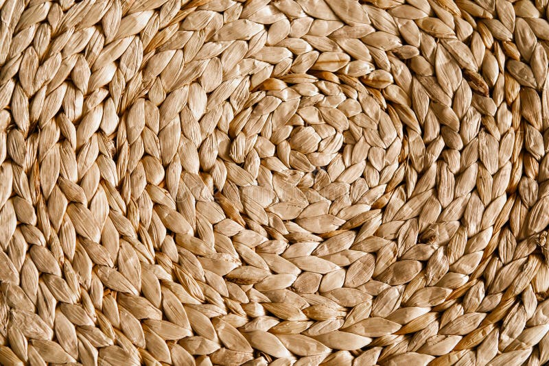 Closeup Wicker Rug, Pattern, Weaving Texture Rustic Style Table Mat ...