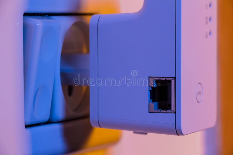 Ethernet Socket for Two Devices Stock Image - Image of plug, rj45: 17750235