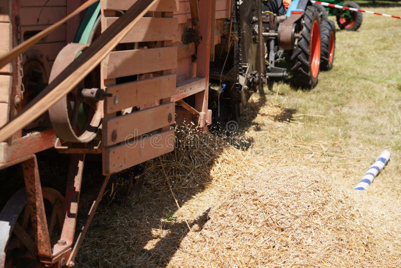 Closeup of a Winnowing Machine, the Process of Chaff Being Separated ...
