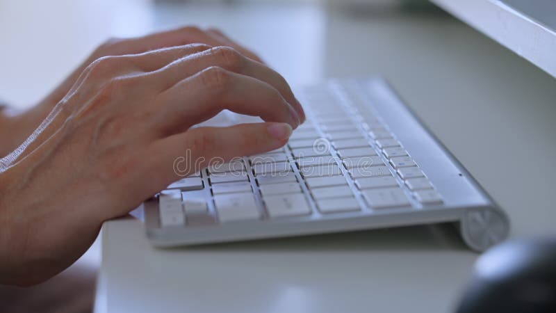 Details Female Entering Data on Computer Stock Footage - Video of ...