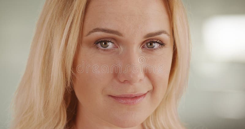 Closeup of Woman Looking at Camera Stock Photo - Image of brunette ...