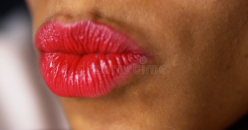 Woman Puckering Up, Sending Blowing Kiss Stock Image - Image of hand ...