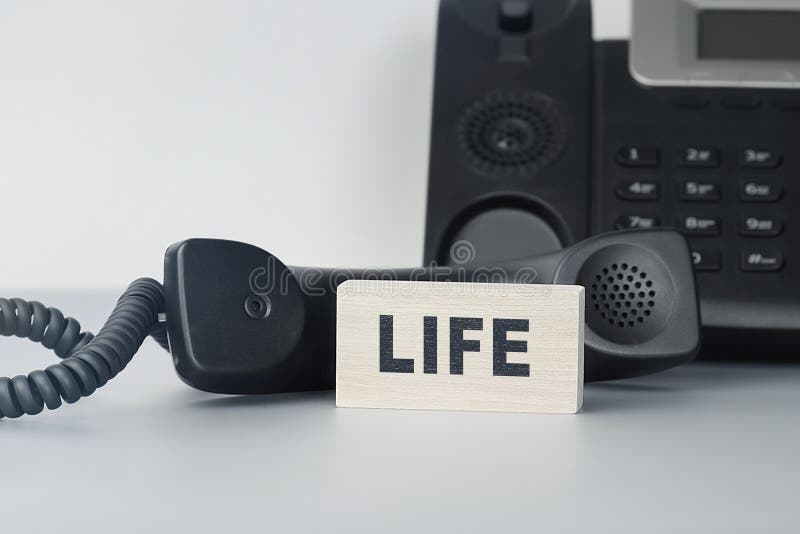 Closeup of the Wooden Block with Text -LIFE Stock Photo - Image of ...