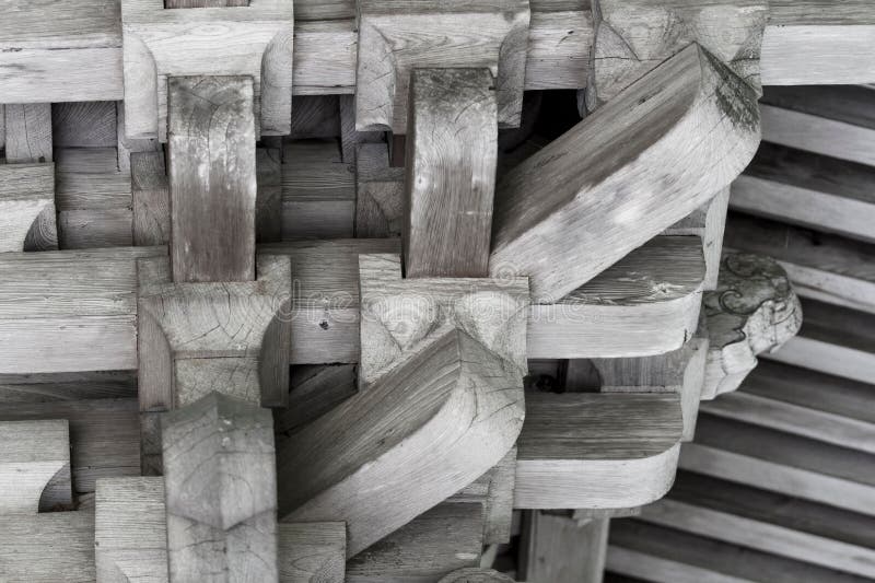 Closeup of a Wooden Ceiling of a Temple in Japan Stock Image - Image of ...