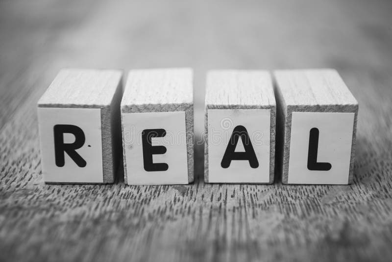 Wooden Word on Wooden Table Background : Real Stock Image - Image of ...