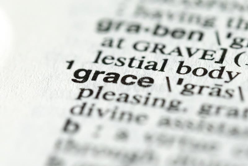 Closeup of a Word Grace Written in Dictionary Stock Image - Image of ...