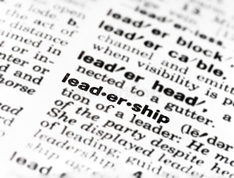 Closeup of the Word Leadership from the Dictionary Stock Photo - Image ...
