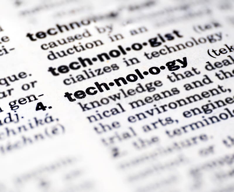 Closeup of the Word Technology in the Dictionary Stock Image - Image of ...