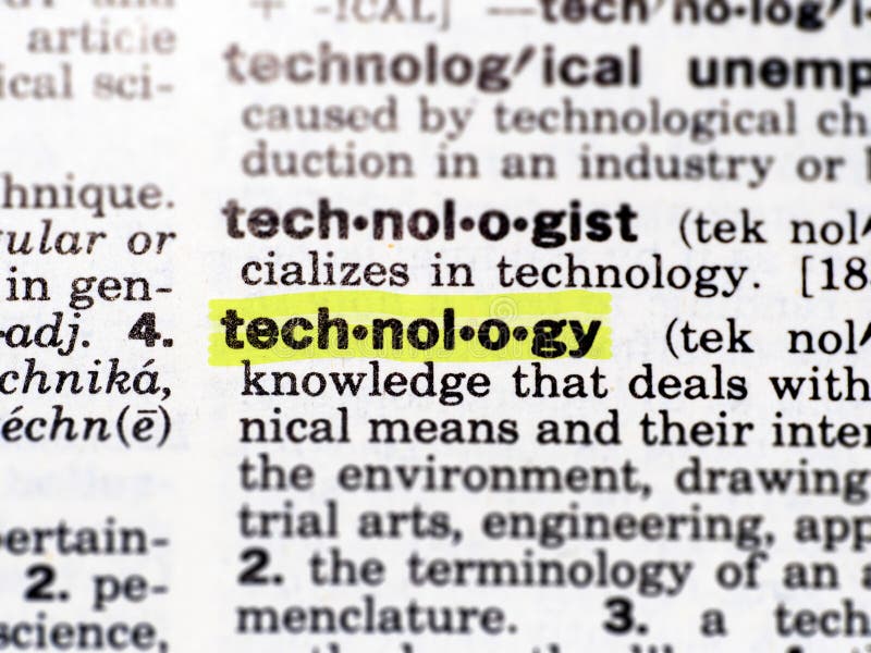 Closeup of the Word Technology in the Dictionary Stock Image - Image of ...