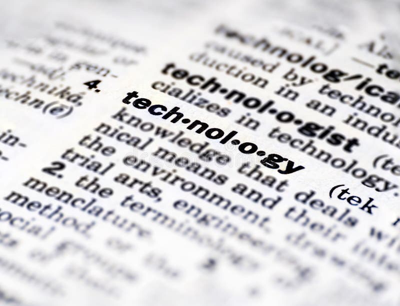 Closeup of the Word Technology in the Dictionary Stock Image - Image of ...