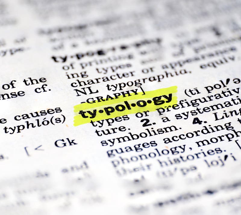 Closeup of the Word Typology in the Dictionary Stock Image - Image of ...