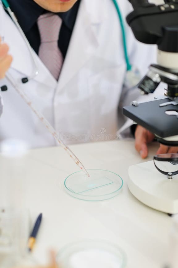 Closeup on Working with Samples Researcher Stock Photo - Image of ...