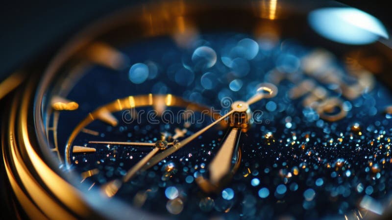 Closeup of a Wrist-watch Clock Face Stock Illustration - Illustration ...