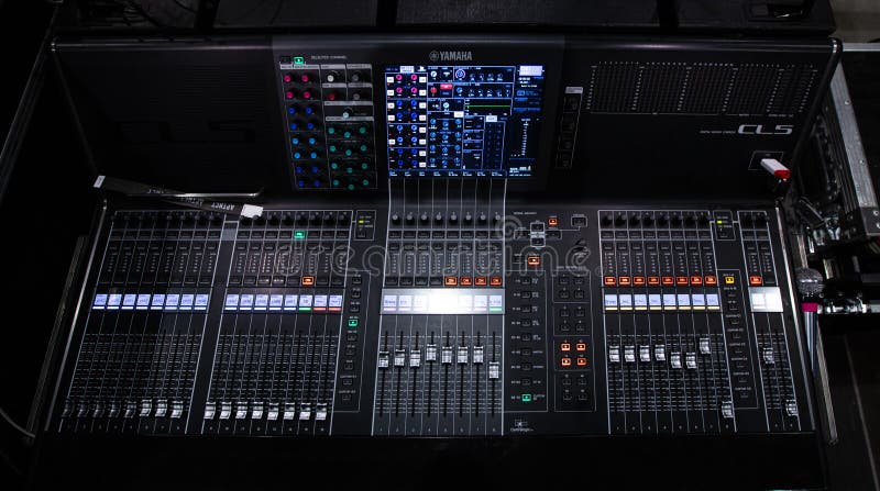 Closeup of Yamaha Sound Control Panel for Design Purpose Stock Image ...
