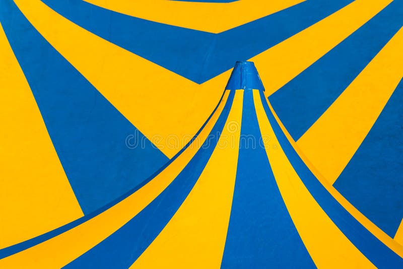 Closeup of Yellow and Blue Circus Tent Stock Image - Image of yellow ...