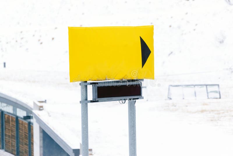 Closeup the Yellow Signs Blank Stock Photo - Image of nature, empty ...