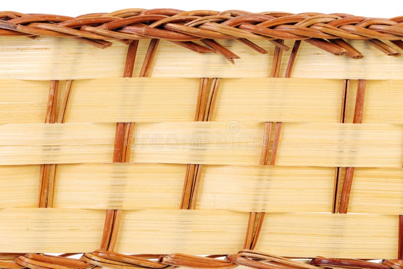 Closeup of Yellow Wicker Basket. Stock Image - Image of natural, craft ...