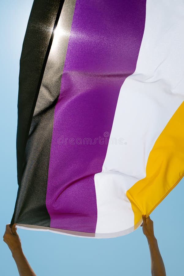 Waves a Non-binary Pride Flag Stock Photo - Image of lgbti, genderqueer ...