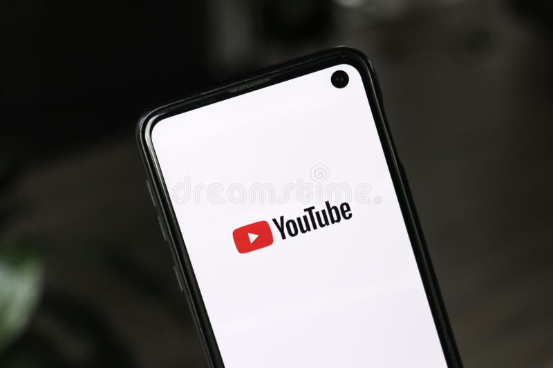 Closeup of Youtube Logo on Smartphone Screen Editorial Photography ...