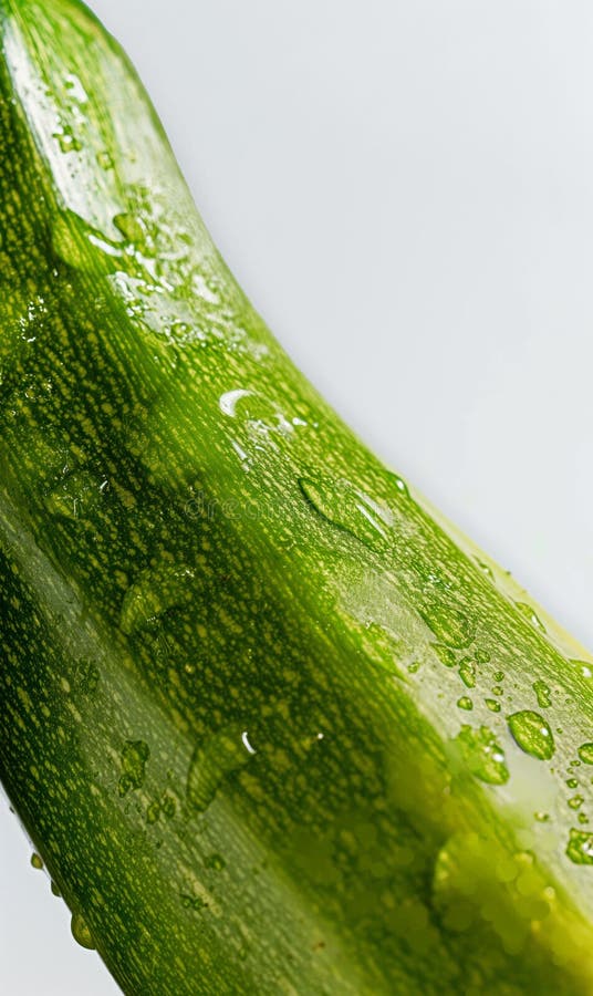 A Closeup of the Zucchini Texture, Showcasing Its Smooth and Slightly ...