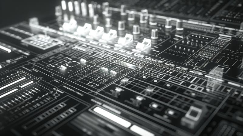 CloseupA Powerful Wireframe Mesh Rendering of a Musical Performance ...