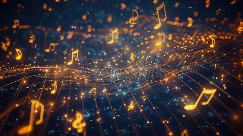 CloseupA Powerful Wireframe Mesh Rendering of a Musical Performance ...