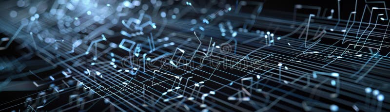 CloseupA Wireframe Mesh Rendering of a Powerful Speaker Showcasing Its ...