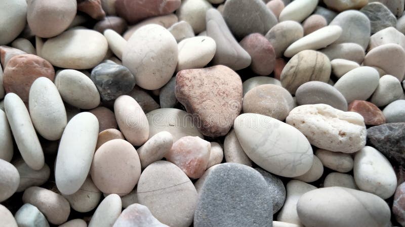 Closeupbackground of a Collection of Pebbles Arranged in Texture Stock ...