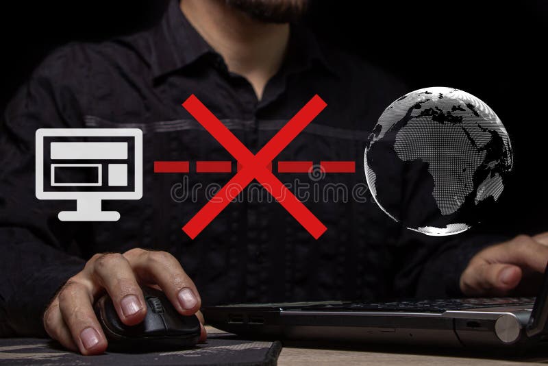 Closing Access To Information on the Internet. Access Limitation Stock ...