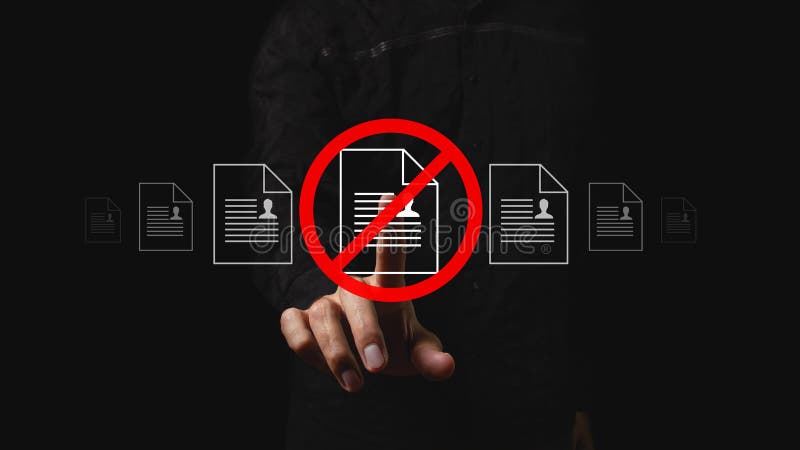 Closing Access To Information In The Shared Database Access Limitation Stock Image Image Of