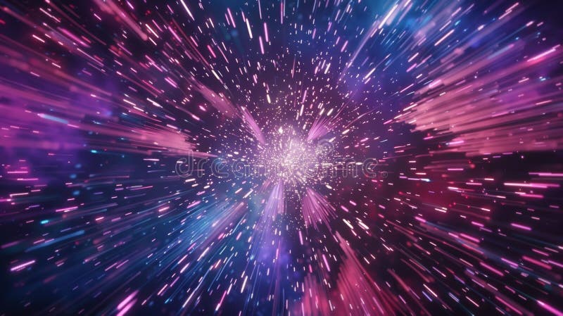 Brilliant Explosions of Color in Night Sky. Stock Photo - Image of ...